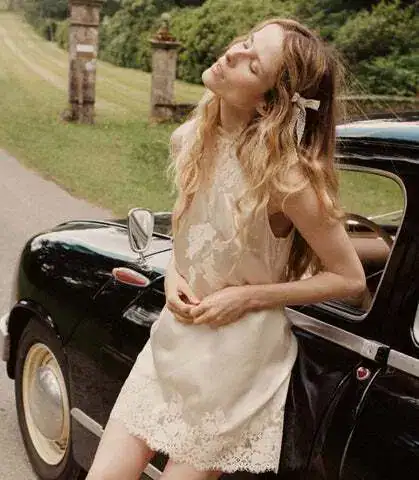 DEn Valeria Lace Dress In Candlelight - 30% Off | Editorialist