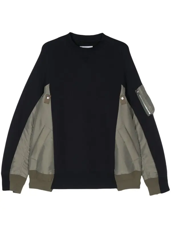 Sacai Panelled Sweatshirt - Blue