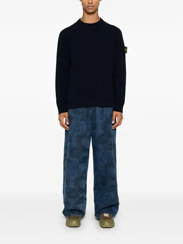 Stone Island Compass Badge Sweater - Blue
