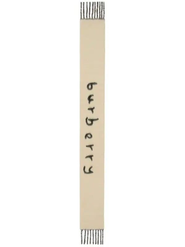 Burberry Logo-intarsia Reversible Scarf - Neutrals
