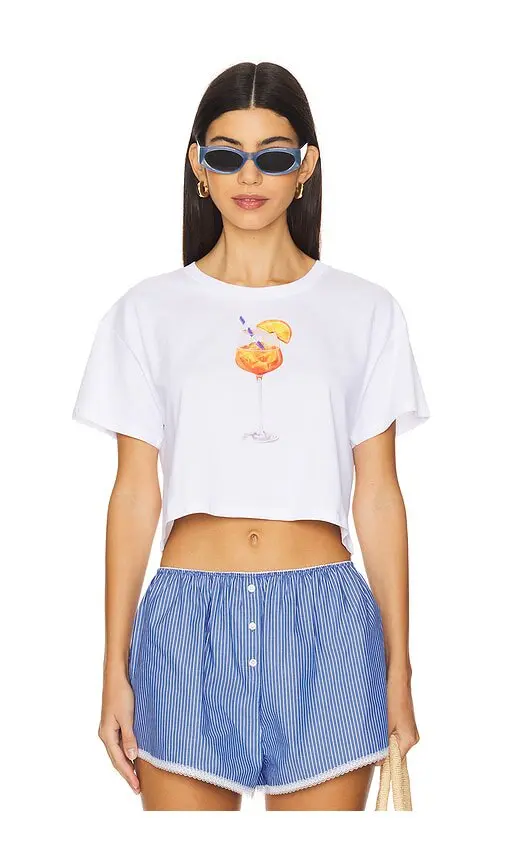 POLYCHROME GOODS Watercolor Graphic Crop Top