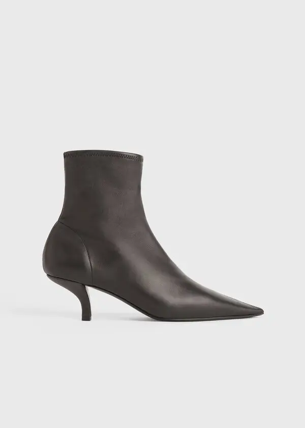 TOTÊME Nappa Heeled Sock Boots - Bark