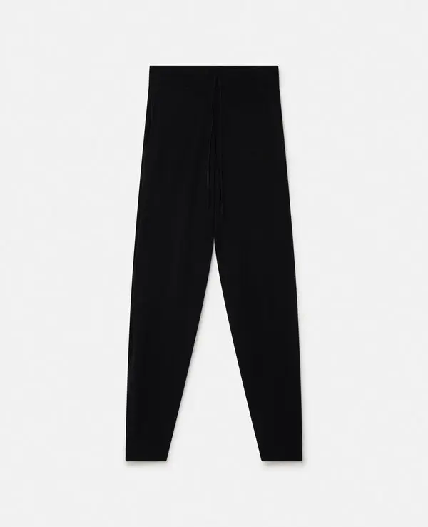 Stella McCartney Mid-rise Tapered Sweatpants - Black