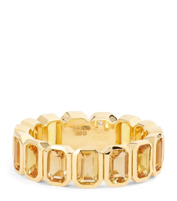 Shay Yellow Diamond, Yellow Sapphire And Citrine Ring