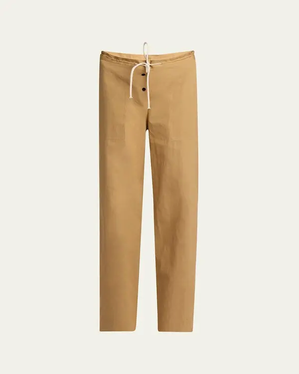 THE ROW Bonnette Technical Cotton Pants - Brown Paper