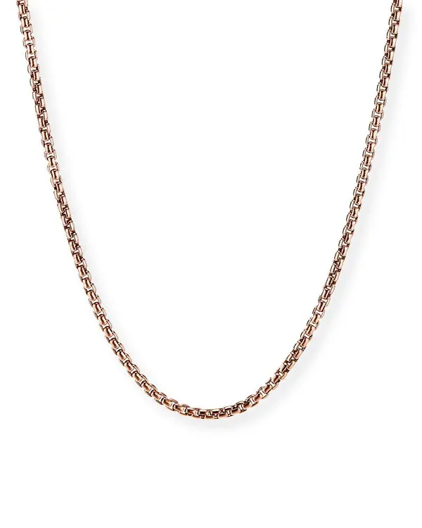 David Yurman 18k Rose Gold Box Chain Necklace - One-color | Editorialist