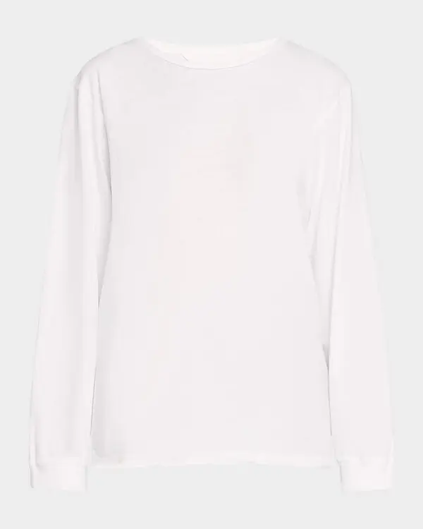 MOTHER The Long-sleeve Rowdy T-shirt - Bright White