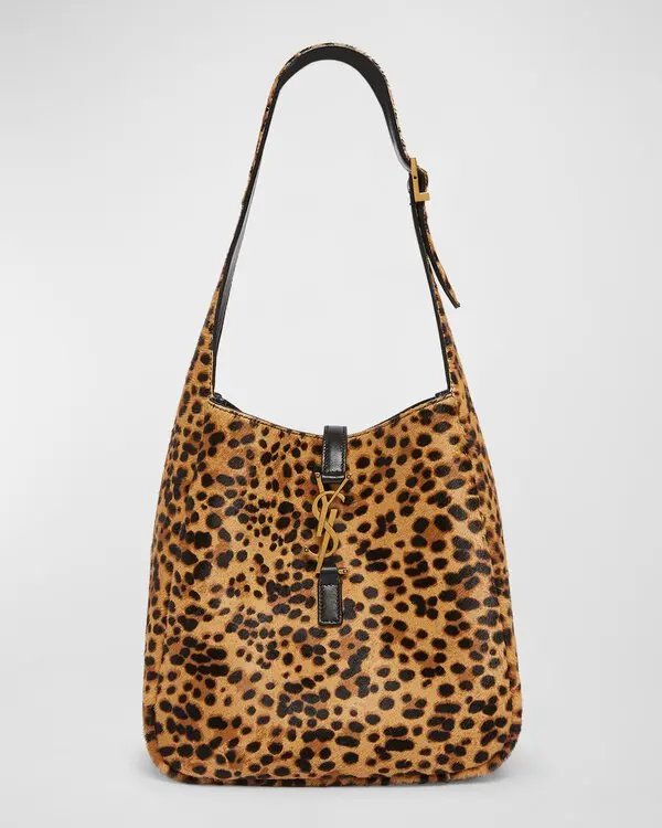 Saint Laurent Le 5 À 7 Small Hobo Bag In -print Calf Hair