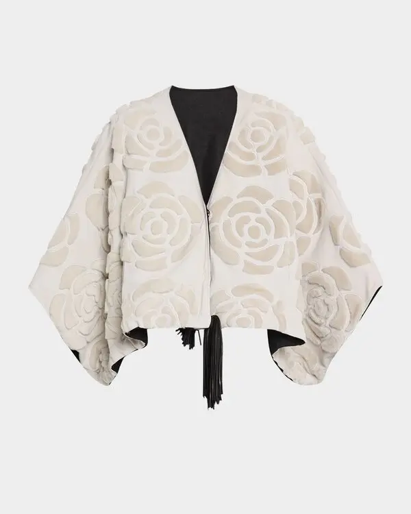 Gorski Shearling Lamb Embroidered Reversible Jacket