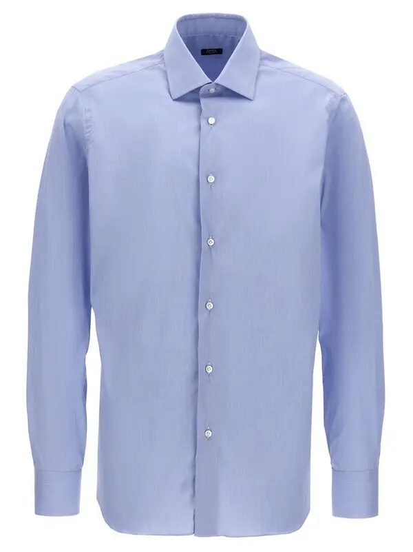 BARBA NAPOLI Poplin Shirt - Blue