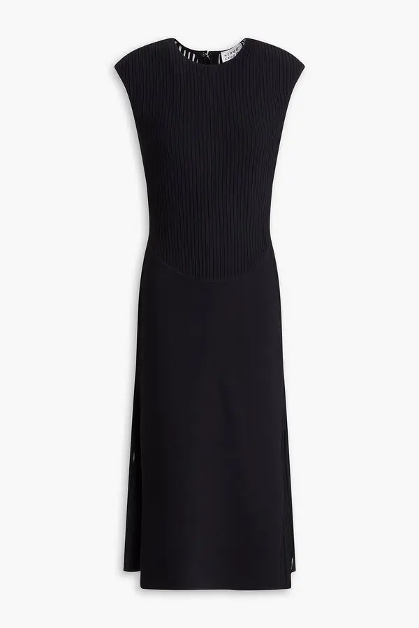 Herve Leger Ribbed-knit Midi Dress