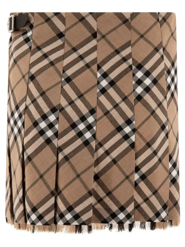 Burberry Check Pattern Mini Skirt