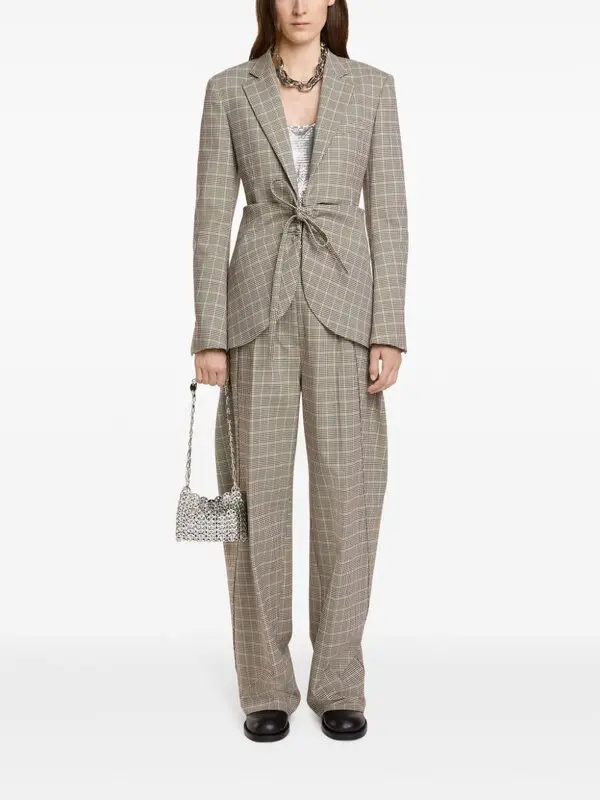 Rabanne Plaid Check Fitted Jacket