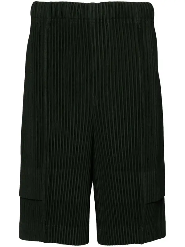 Issey Miyake Cargo Pleated Shorts - Green