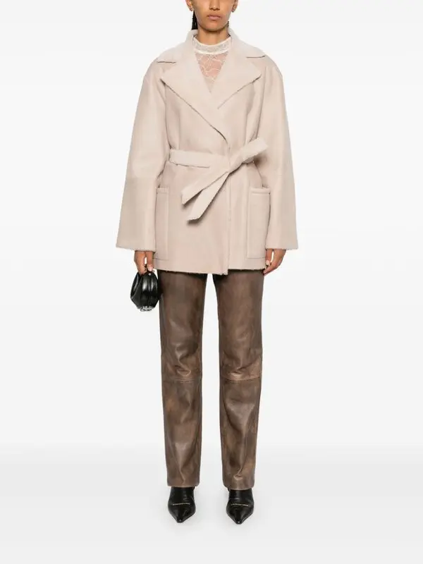 MANZONI 24 Leather Short Coat