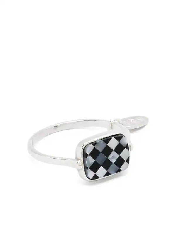 Wouters & Hendrix Mosaic Stone Ring - Silver | Editorialist