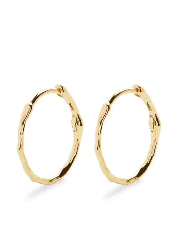 Monica Vinader 14kt Yellow Small Siren Muse Hoop Earrings - Gold