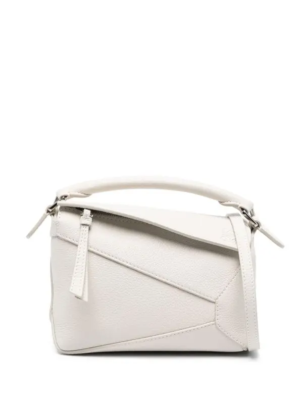 Loewe Mini Puzzle Leather Bag - White