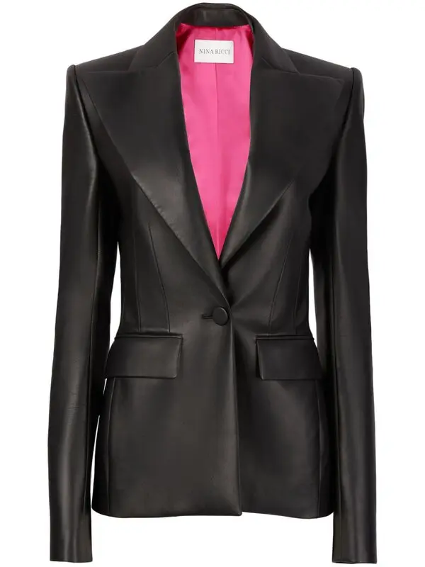 Nina Ricci Single-button Leather Blazer