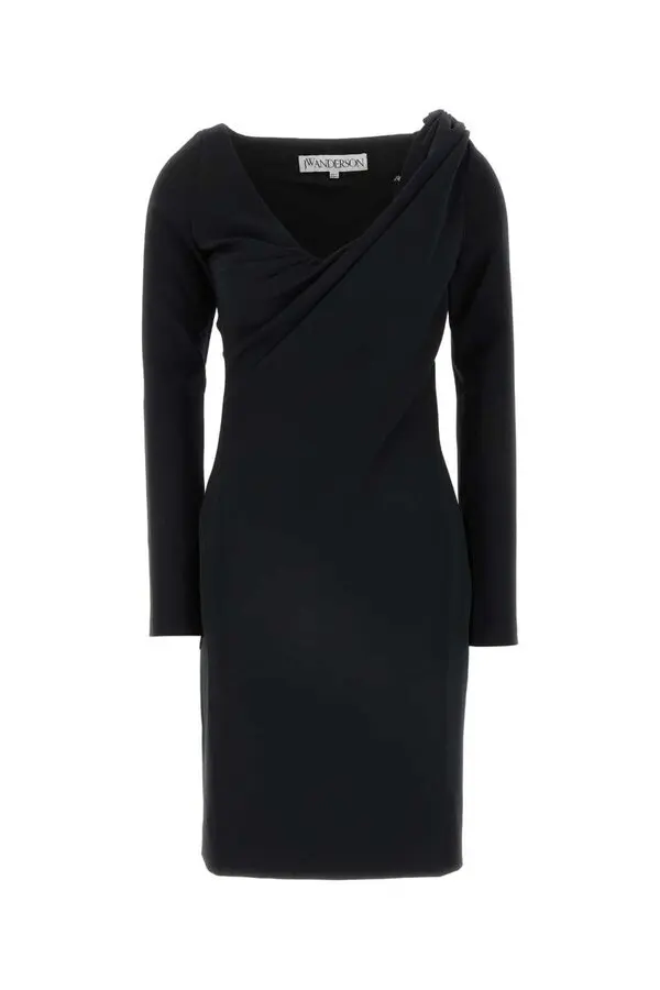 JW Anderson Stretch Polyester Blend Dress - Black