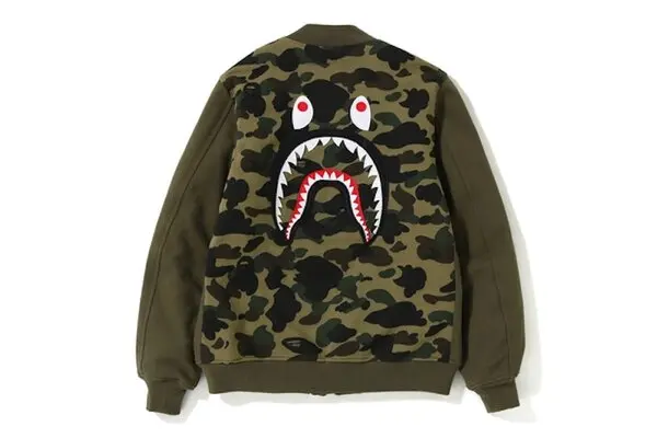 BAPE 1st Camo Shark Sweat Ma1 - Olive/green