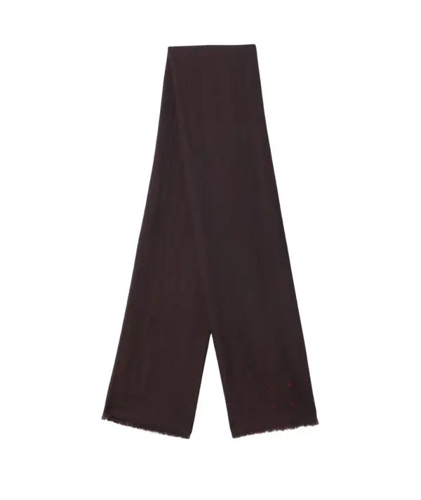 Destin Ebony Wool Scarf - Brown