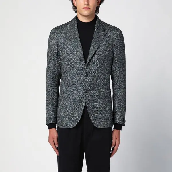Tagliatore Herringbone Single Breasted Jacket