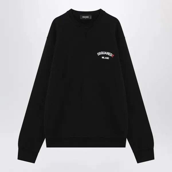 Dsquared2 Cotton Logo Sweatshirt - Black