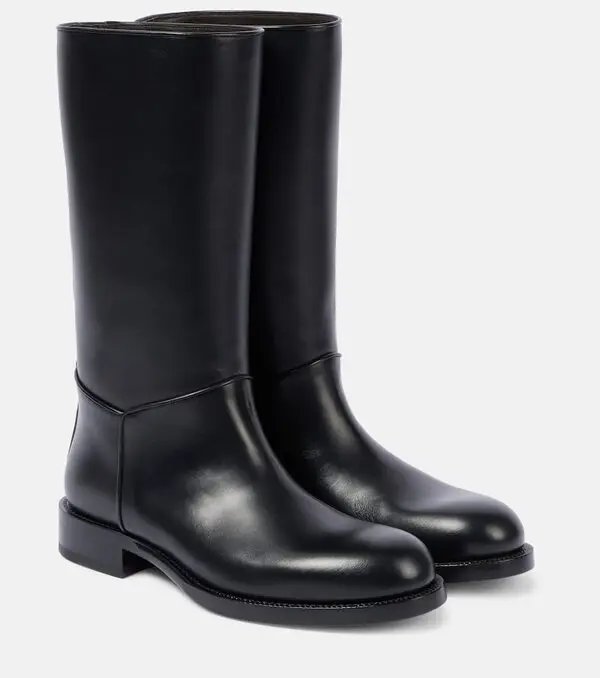 THE ROW Nobilis Leather Knee-high Boots - Black