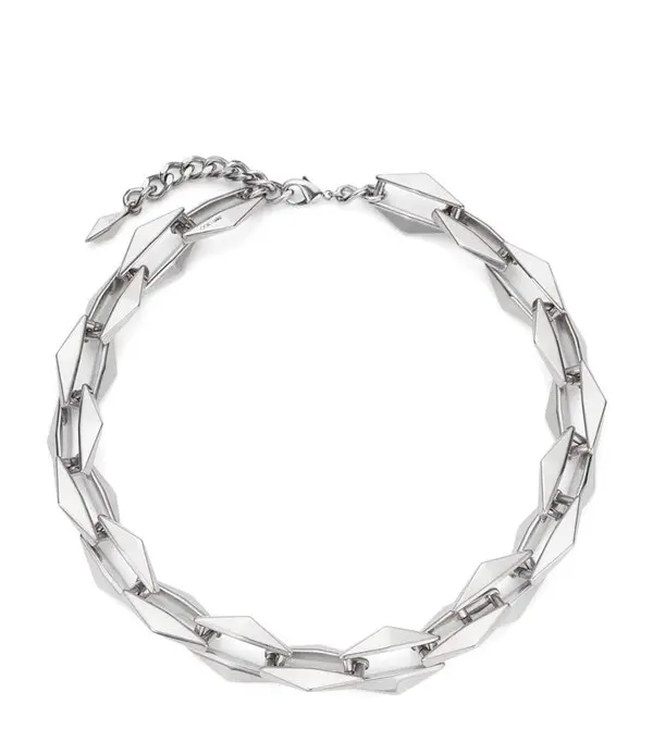 JIMMY CHOO Diamond Chain Necklace - Silver