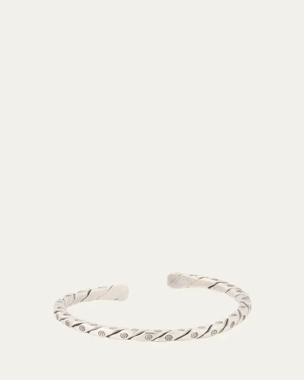 JAN LESLIE Twist And Screw Sterling Cuff Bracelet - Silver