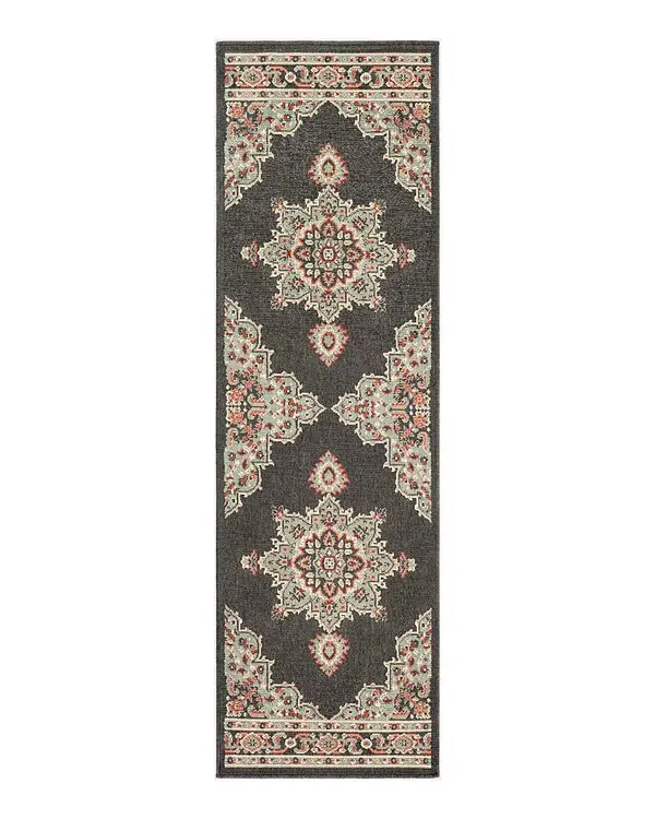 LIVABLISS Alfresco Alf-k Runner Area Rug, 2'5 X 11'10 - Black