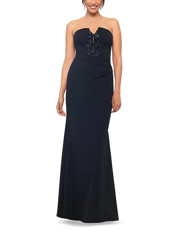 Aqua Crystal Bow Gown Exclusive