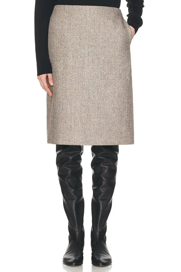 THE ROW Corinna Skirt - Onyx