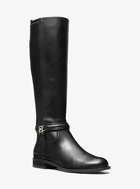 Michael Kors Mindy Leather Boots - Black