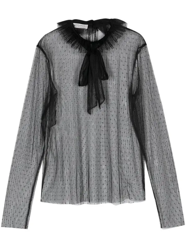 Philosophy Di Lorenzo Serafini Point D'esprit Tulle Blouse