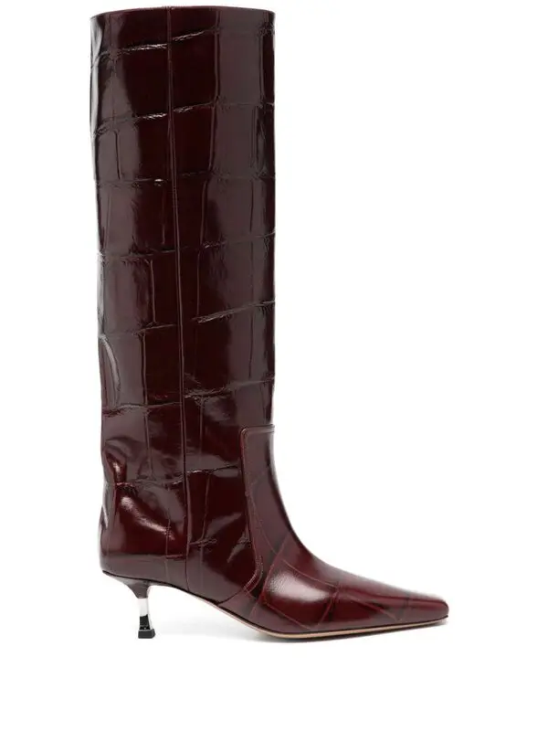 Paris Texas 60mm Crocodile-effect Boots