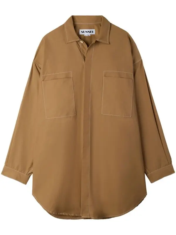 Sunnei Oversized Shirt - Brown