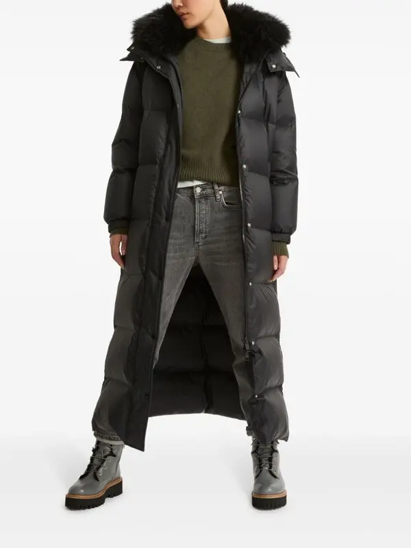 YVES SALOMON Padded Coat With Faux-fur Collar