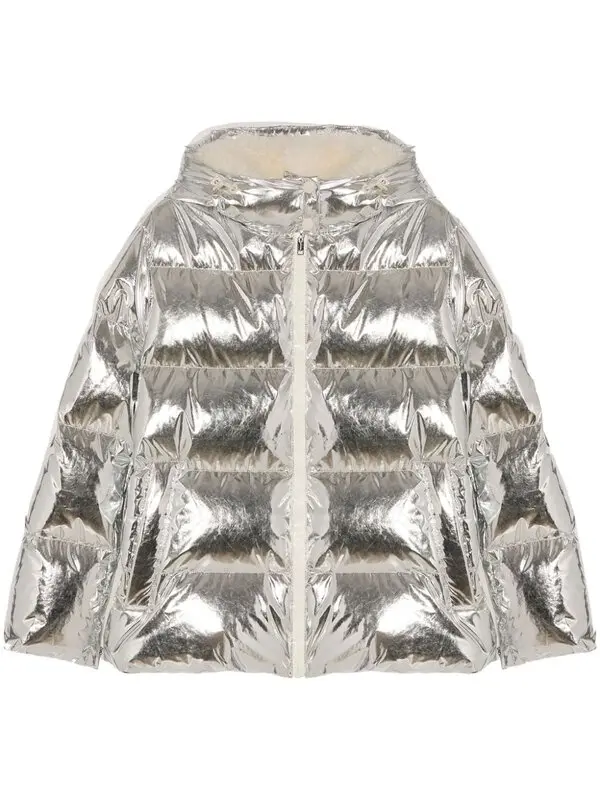 YVES SALOMON Metallic-finish Padded Coat
