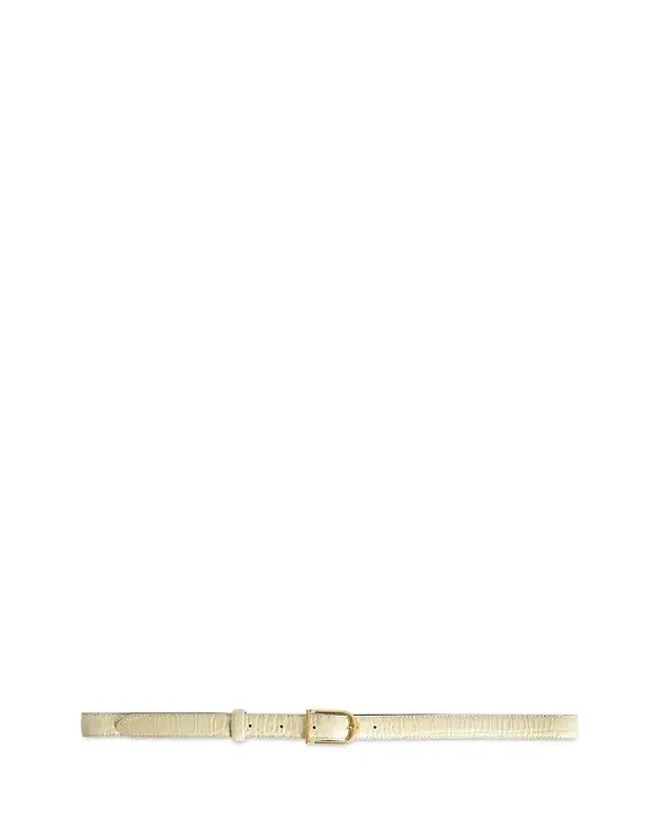 Zadig&Voltaire Rise Croc Embossed Leather Belt - Flash