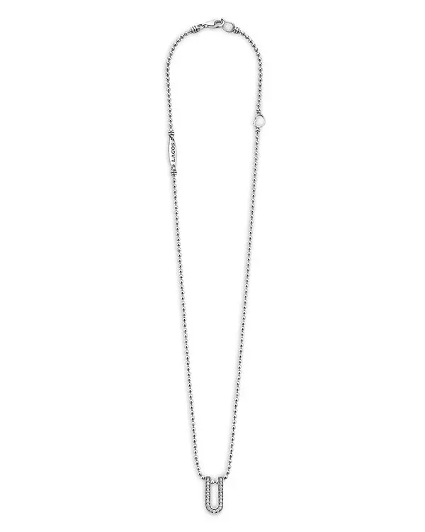 Lagos Sterling And Diamond Pendant Necklace - Silver
