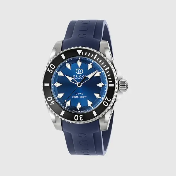Gucci Dive Watch, 40mm Steel - Blue