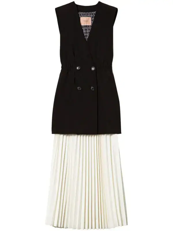 strapless open back dress Double Time Pleat Dress (Acqua Spritz)