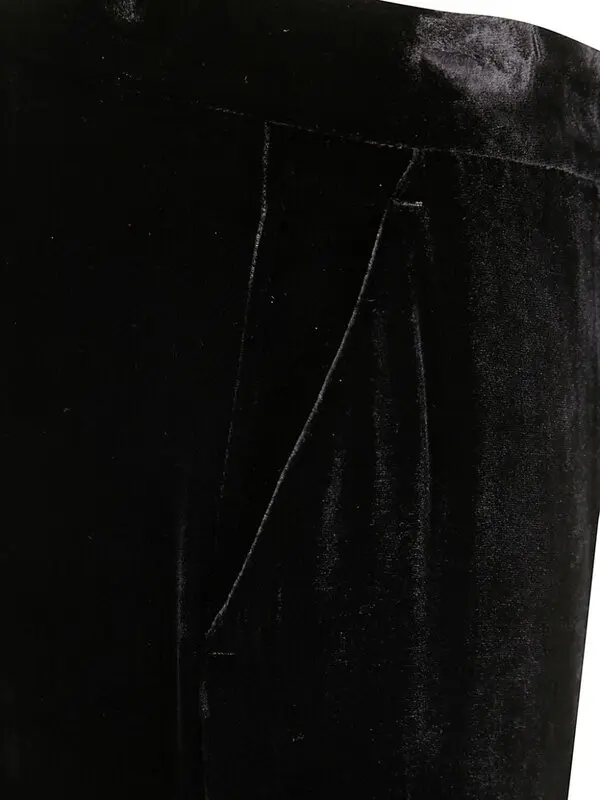 P.a.r.o.s.h Velvet-finish Straight Trousers