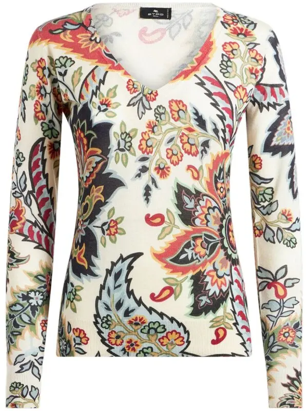 Etro Paisley-print Knitted Top