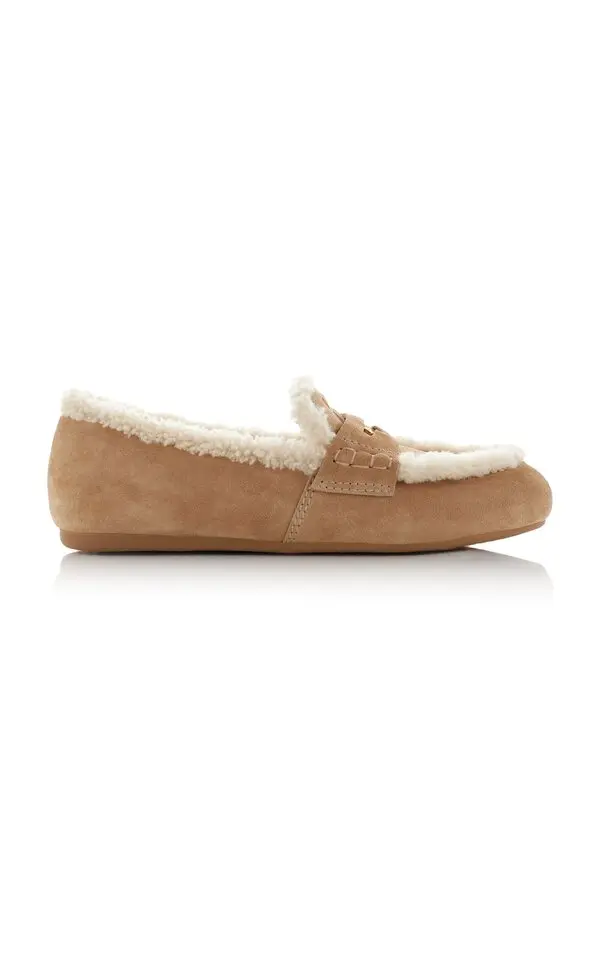 Miu Miu Shearling Penny Loafers