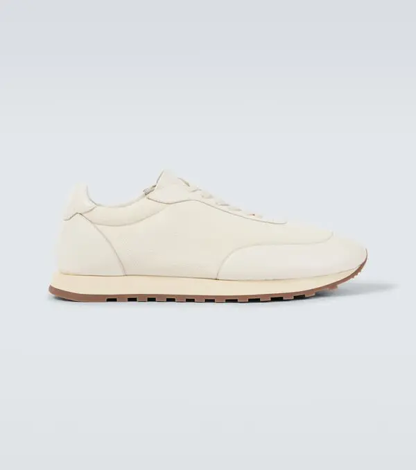 THE ROW Owen Leather-trimmed Sneakers