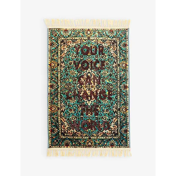 SELETTI Loredana Longo Your Voice Can't Change The World Rug Woven120cm X 80cm
