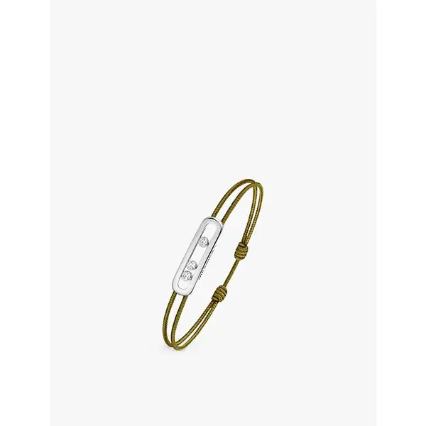 Messika 18ct White-gold And 0.09ct Diamond Cord Bracelet - White Gold